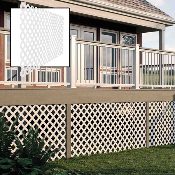 Treillis d'intimité en PVC blanc, 4' x 8' x 1/4'' - GAGNON - La Grande Quincaillerie