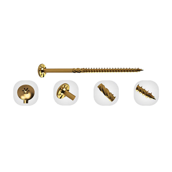 U2 Fasteners Construction Screw, 3/8" x 10" (40 Units) - GAGNON - La ...
