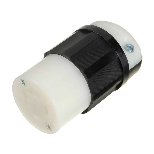 4-Wire Locking Connector with Cable Clamp Black, 20 A-125/250 V ...