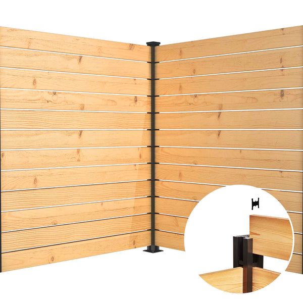 B6 Black Aluminum Corner Post Kit, 72" - GAGNON - La Grande Quincaillerie
