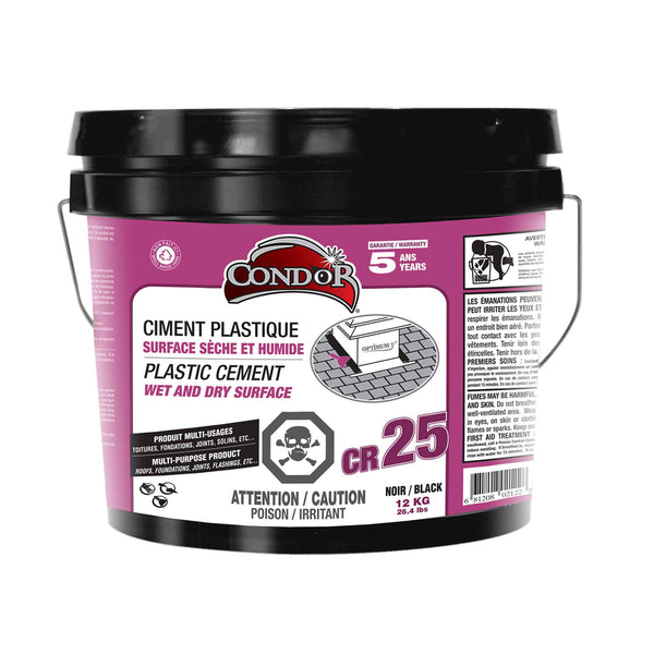 Ciment plastique à multi-usages pour surface sèche et humide CR 25, 12 ...