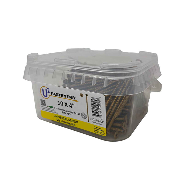 Vis Universelle U2 Fasteners, #10 x 4" (200 unités) - GAGNON - La ...