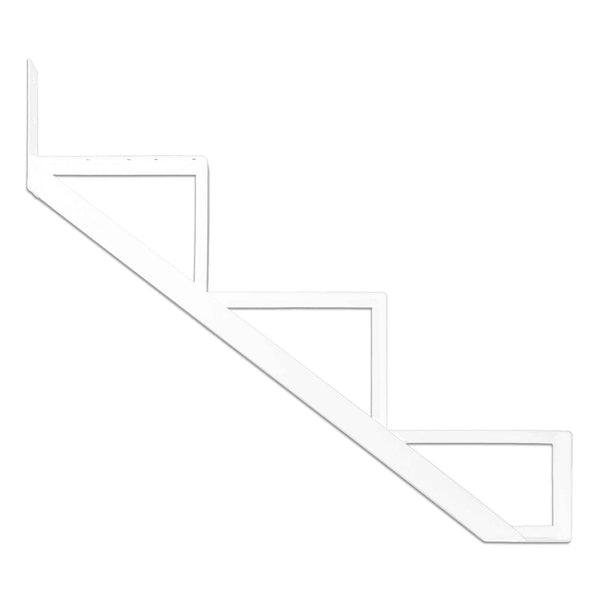 3-Steps Aluminum Stair Stringer Collection 11 (10-1/4''), White ...