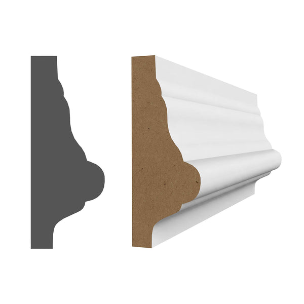 5/8'' x 1-5/8'' x 8' White Primed MDF Chair Rail - GAGNON - La Grande ...