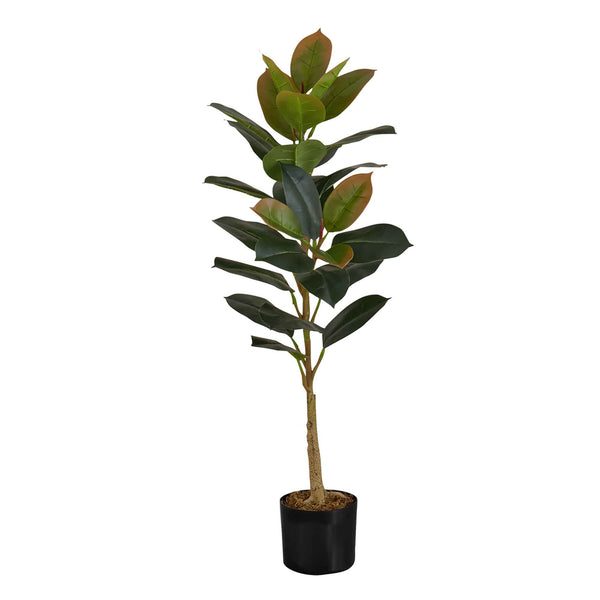 Artificial Indoor Rubber Tree in Pot, 40" - GAGNON - La Grande ...