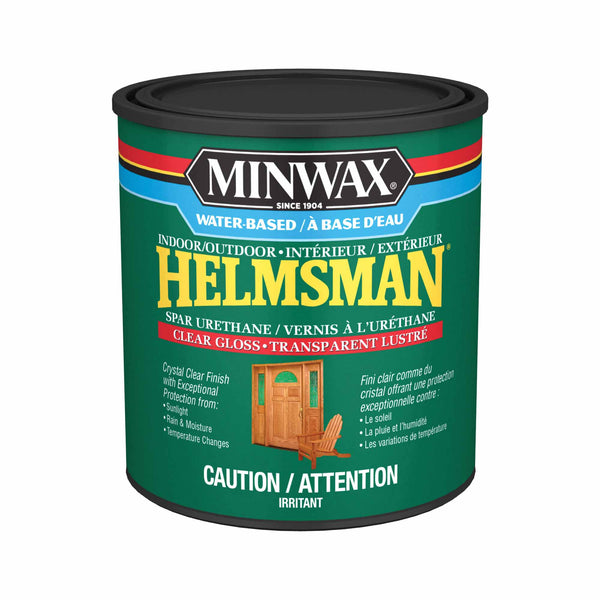 Minwax Water Based Helmsman Indoor / Outdoor Urethane Gloss Clear, 946 ...