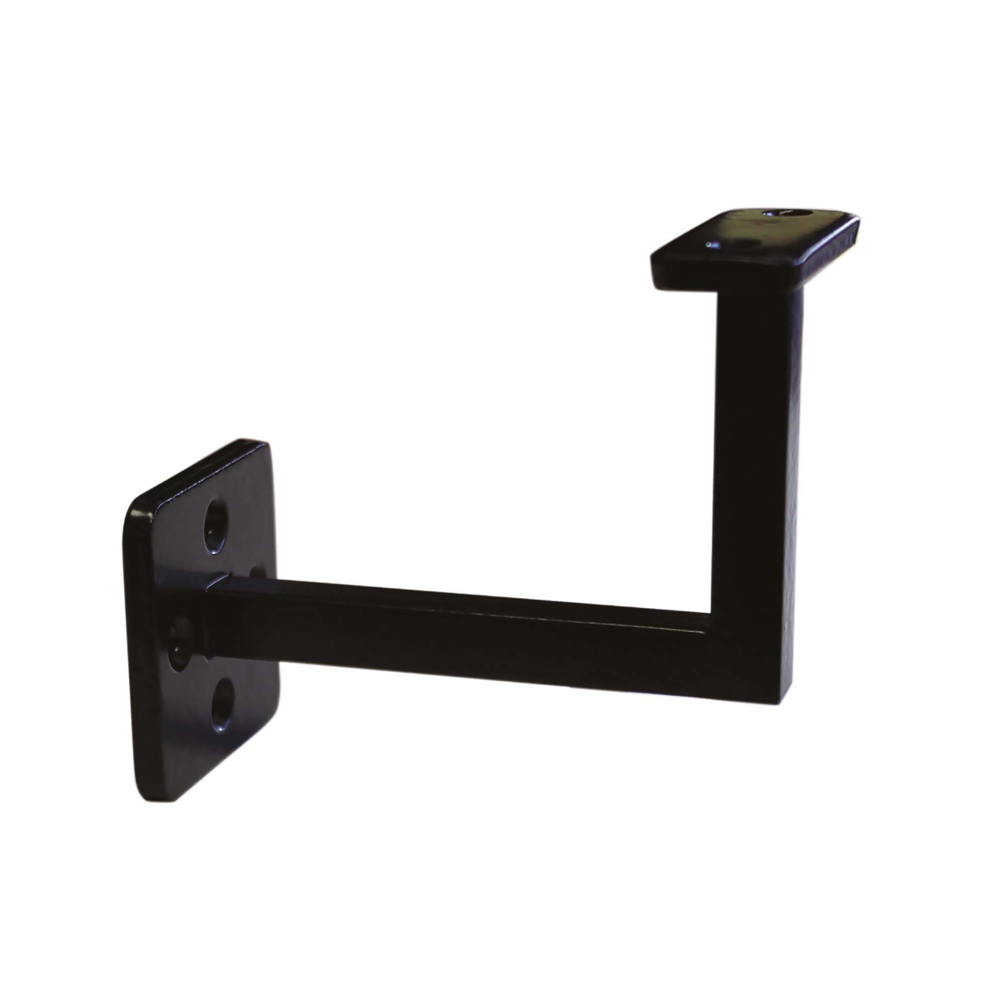 Square Handrail Bracket, Matte Black - GAGNON - La Grande Quincaillerie