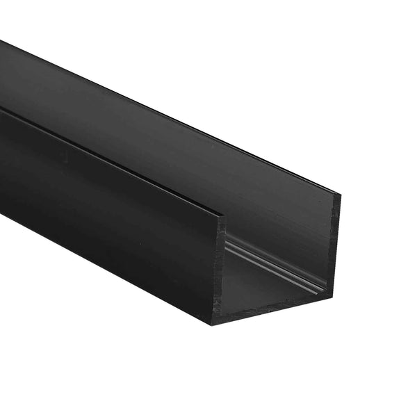 Aluminum U Channel with Mira Black Finish, 5/8" x 5/8" x 8' - GAGNON ...