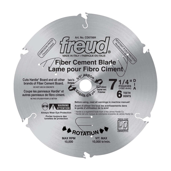 7-1/4" x 6 Tooth Fiber Cement Blade - GAGNON - La Grande Quincaillerie