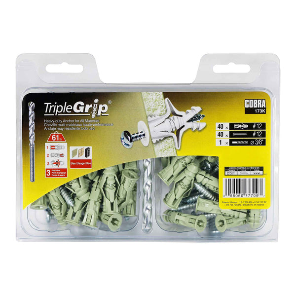 TripleGrip Anchor of #12 x 1-3/4'', 40 Units - GAGNON - La Grande ...