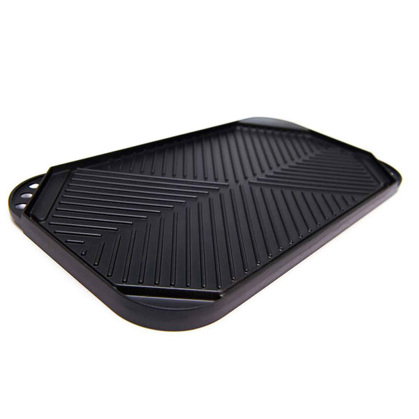 Double-Sided Cast Aluminum BBQ Grill Plate, 19" x 10.75" - GAGNON - La ...