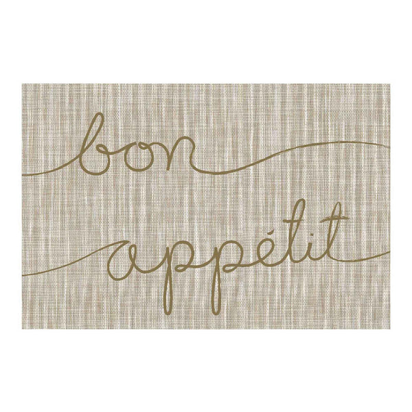 Napperon en textilène avec écriture or "bon appétit" - GAGNON - La ...