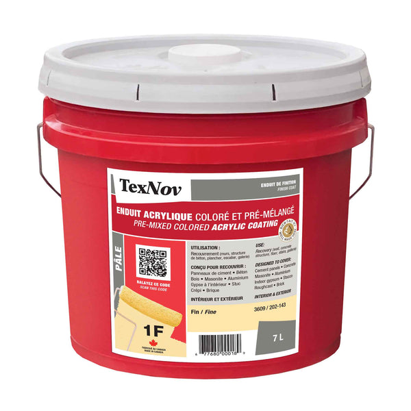 1F Fine Texture Pre-Mixed Pale Colored Acrylic Finish Coat, 7 L ...