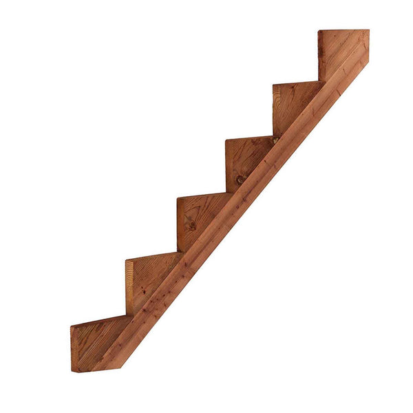 Brown Treated Wood Stair Stringer, 6-Step (2'' x 12'') - GAGNON - La ...