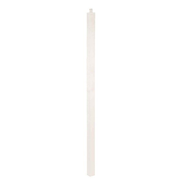 Square and White Lacquered Wooden Baluster for Interior Ramp, 1-1/4 ...