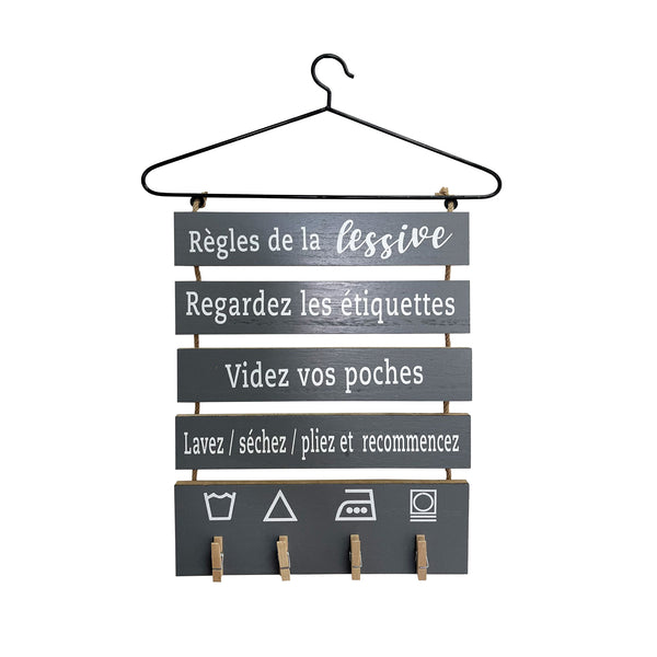 Plaque murale, Règles de la lessive - GAGNON - La Grande Quincaillerie