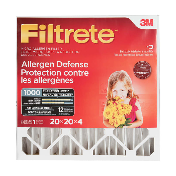 Micro Allergen Deep Pleat Filter MPR 1,000 «Allergen Defense», 20'' x ...