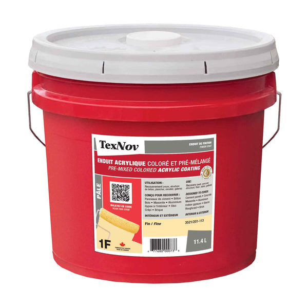 1F Fine Texture Pre-Mixed Pale Colored Acrylic Finish Coat, 11.4 L ...