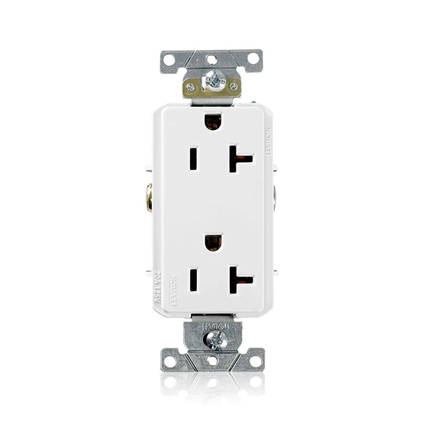 Decora Plus 20 A / 125 V Heavy-Duty Duplex Receptacle, White - GAGNON ...