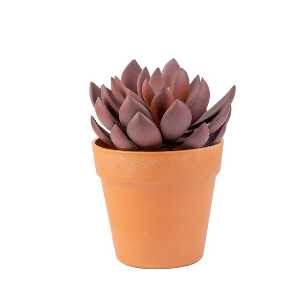 Artificial Red Lotus in Pot, 8'' - GAGNON - La Grande Quincaillerie