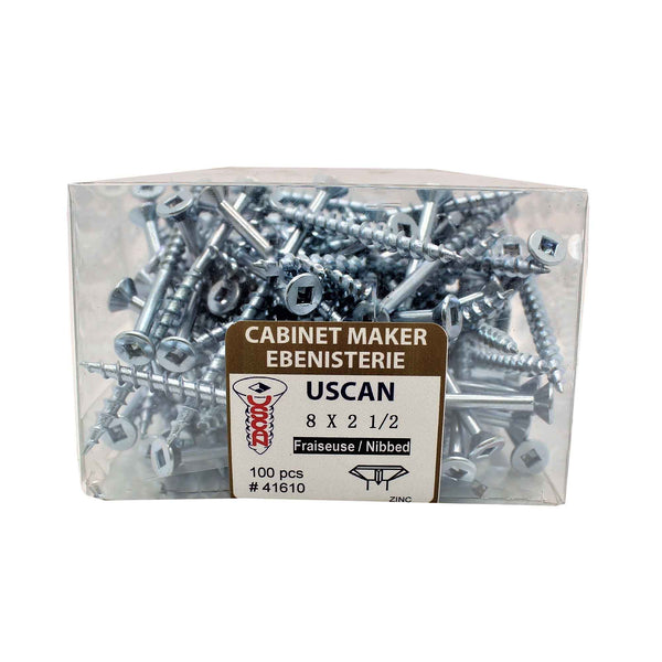 Zinc Plated Nibbed Particle Screw, #8 x 2-1/2" (100 Units) - GAGNON ...