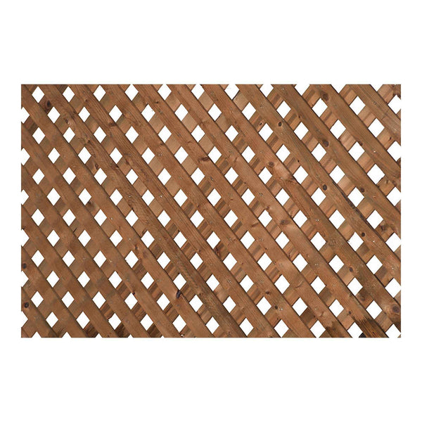 Treillis d’intimité robuste en bois traité brun, 4' x 8' x 1-1/4 ...