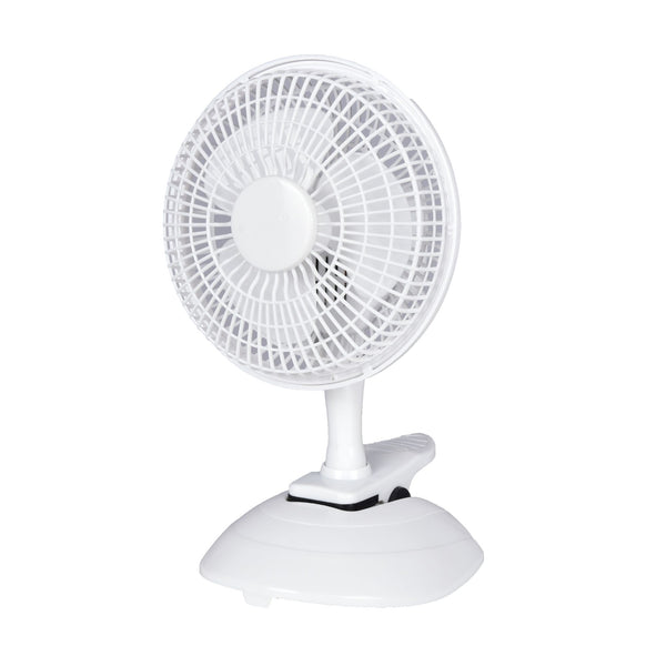 6” 2-speed table fan with clamp, white - GAGNON - La Grande Quincaillerie