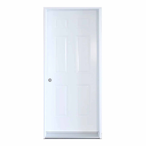 Porte blanche en acier B01 à ouverture à droite vers l'intérieur, 36 ...