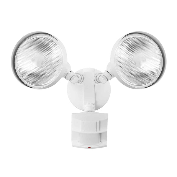 Wired PAR 2-Light Security Light with 180° Motion Detector, White ...