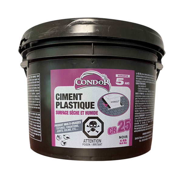 CR 25 Plastic Cement for Wet and Dry Surface, 4 kg - GAGNON - La Grande ...