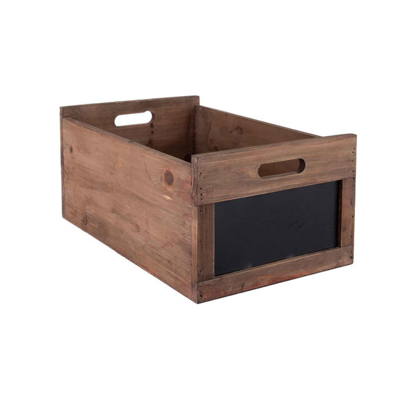 Large Wooden Storage Box with Blackboard, 15'' x 10'' x 7'' - GAGNON ...