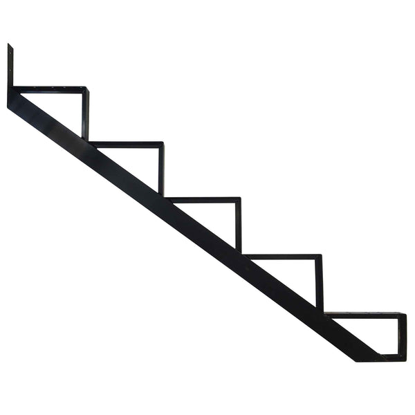 5-Steps Aluminum Stair Stringer Collection 11 (10-1/4''), Black ...