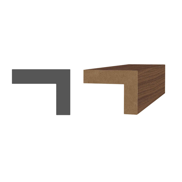Moulure de finition en MDF de 3/4" x 1" x 9'-2", fini noyer - GAGNON ...