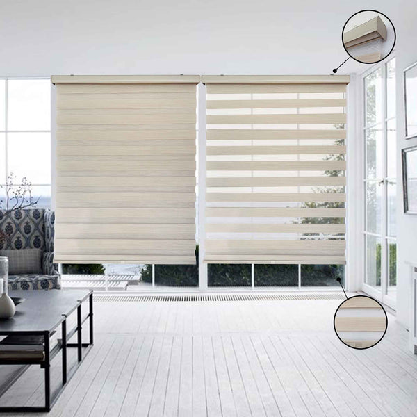 Cordless Beige Polyester Blind, 64" x 84" - GAGNON - La Grande ...