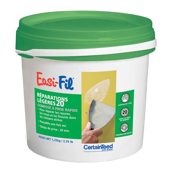 Easi-Fil Quick-Setting Compound for Light Repair in 20 Minutes, 1.25 k ...