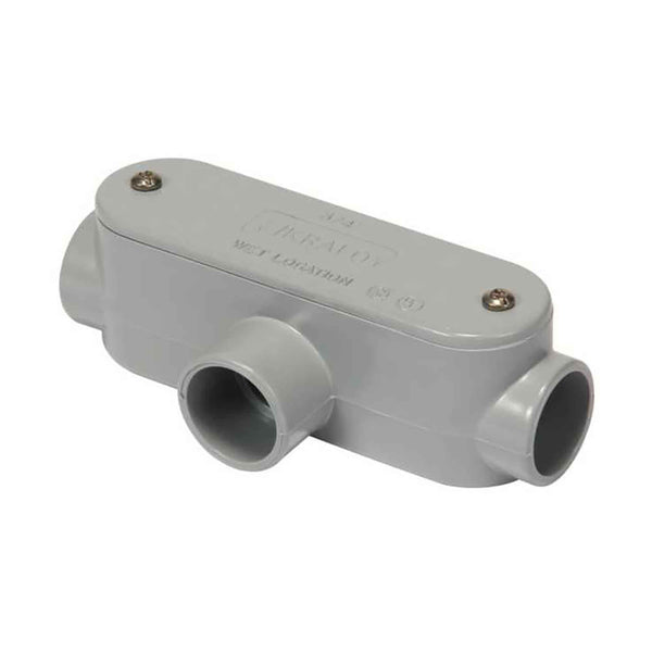 PVC T-Type Access Fitting in Grey, 3/4" - GAGNON - La Grande Quincaillerie