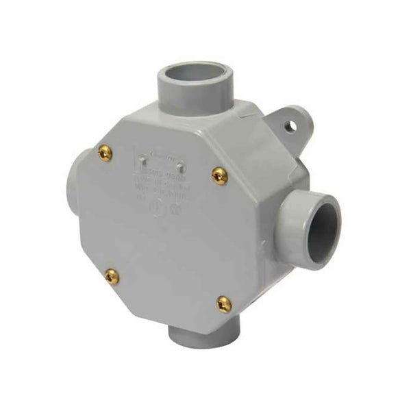 PVC Octagonal Box in Grey, 1/2" or 3/4" - GAGNON - La Grande Quincaillerie