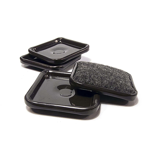 1-7/8'' x 1-7/8'' Carpet Base and Metal Square Shell Cups, 4-Pack ...