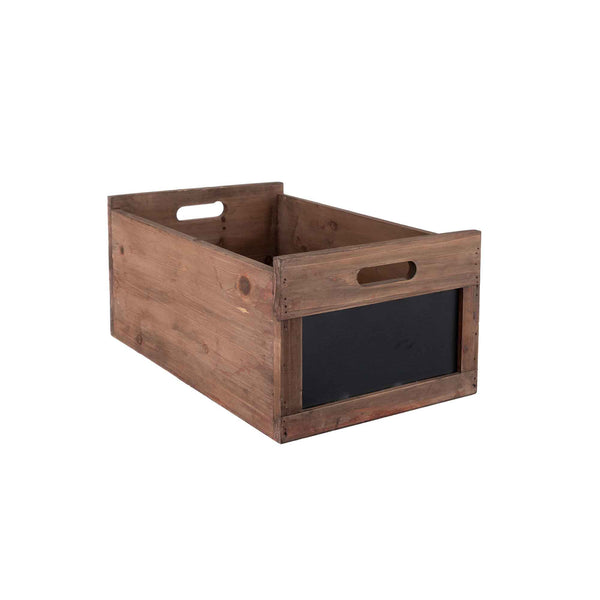Medium Wooden Storage Box with Blackboard, 14'' x 9'' x 6'' - GAGNON ...