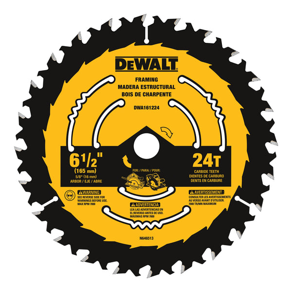 6-1/2" DEWALT Circular Saw Blades - GAGNON - La Grande Quincaillerie