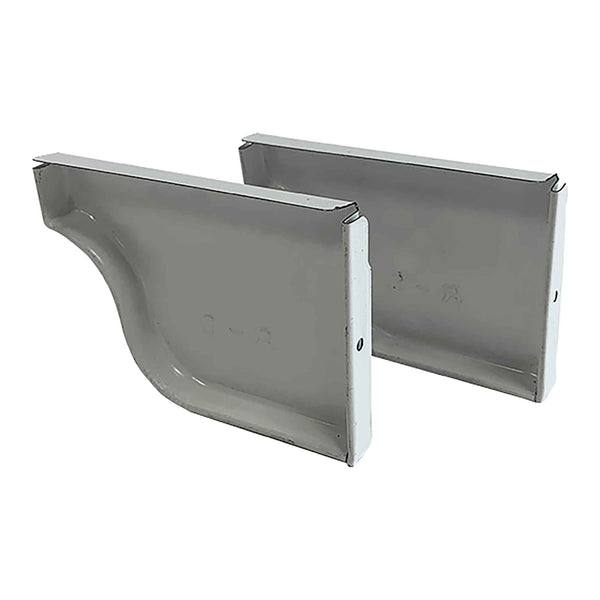 Right Galvalume Gutter End Cap, White - GAGNON - La Grande Quincaillerie