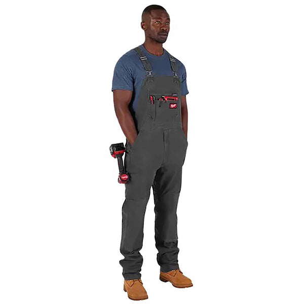 Freeflex Men's Work Unlined Bib Overalls, Grey (36 x 30) - GAGNON - La ...