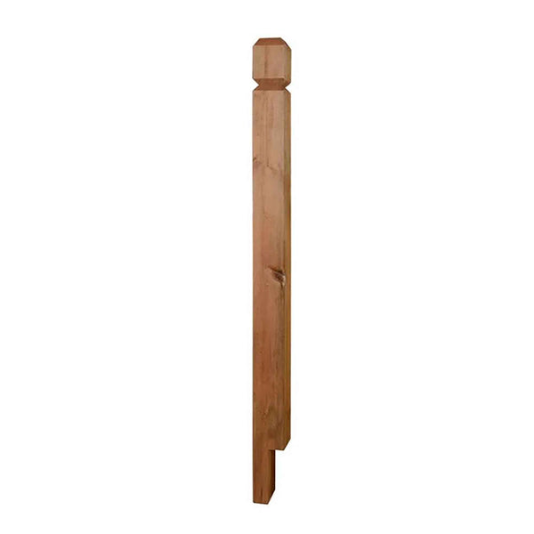 Modern Corner Post in Treated Wood and Notched for Railing, 4" x 4" x ...