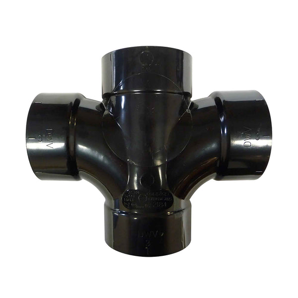 ABS-DWV Double Sanitary Tee Fitting «Hub», 1-1/2" - GAGNON - La Grande ...