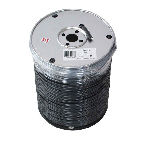 Fil domestique de construction NMWU 12/2 en noir, 150 m - GAGNON - La ...