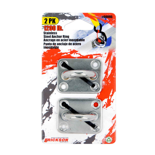 Stainless Steel Fixed Anchor Ring of 1,200 lbs, Pack of 2 Units ...