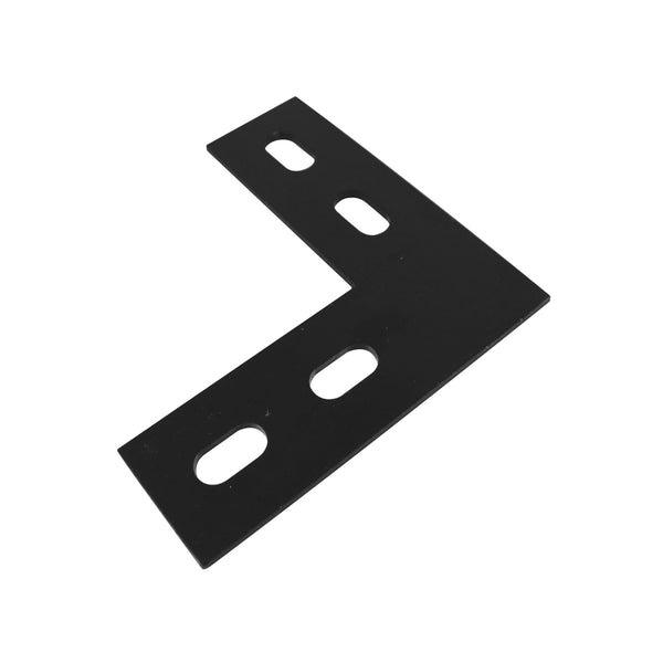 Black Slightly Adjustable Flat Corner Plate, 4-1/2'' x 4-1/2'' x 1-1/2 ...