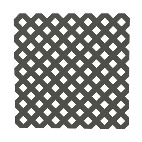 Diamond Pattern PVC Privacy Lattice, 4' x 8' (Black) - GAGNON - La ...