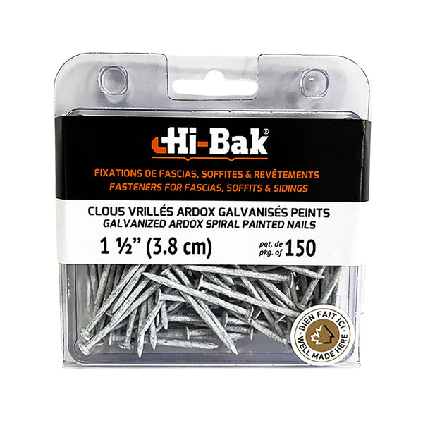 Clou de fixation de 1-1/2" pour fascia, soffite et revêtement, blanc ...