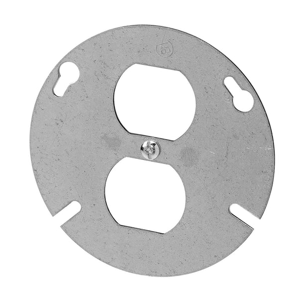 Round Cover Plate for Octagon Box with Duplex Receptacle Opening, 4 ...